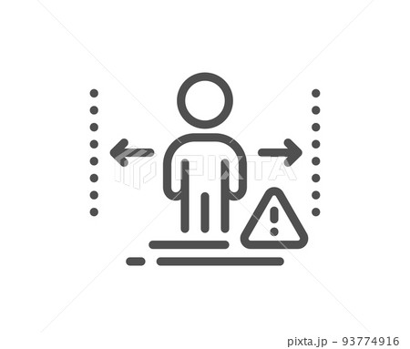 Social distance line icon. People isolation...のイラスト素材 [93774916] - PIXTA