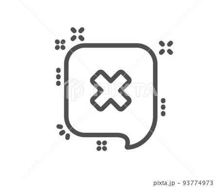 Reject message line icon. Decline or remove...のイラスト素材 [93774973] - PIXTA