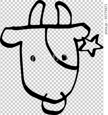 Taurus simple line drawing illustration icon... - Stock Illustration ...
