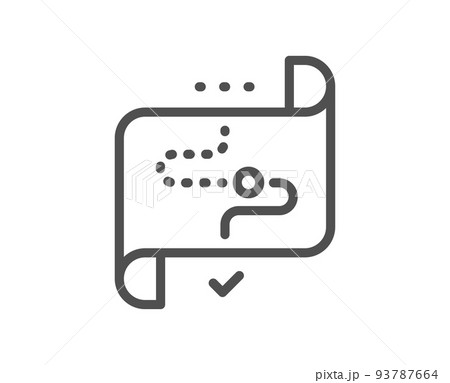 Target path line icon. Stratery goal sign. Core...のイラスト素材 [93787664 ...