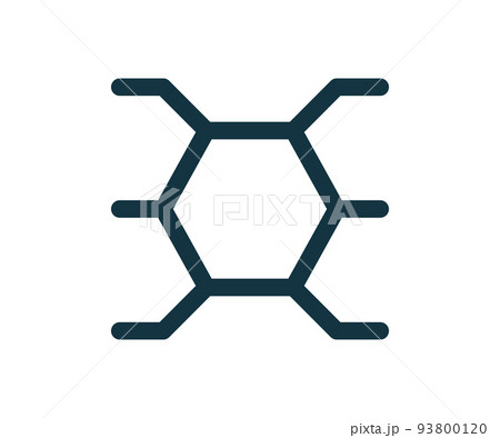 Polyester fabric symbol. Synthetic or polymer...のイラスト素材 [93800120] - PIXTA