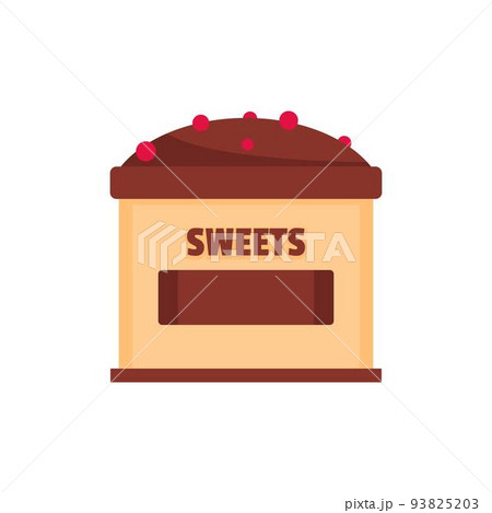 Sweets selling icon, flat style.のイラスト素材 [93825203] - PIXTA