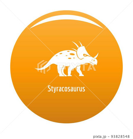Styracosaurus icon vector orangeのイラスト素材 [93828548] - PIXTA