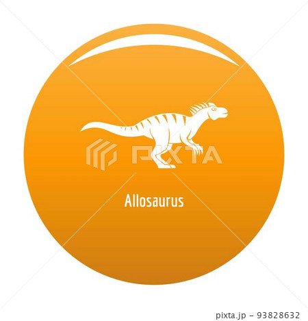 Allosaurus icon vector orangeのイラスト素材 [93828632] - PIXTA