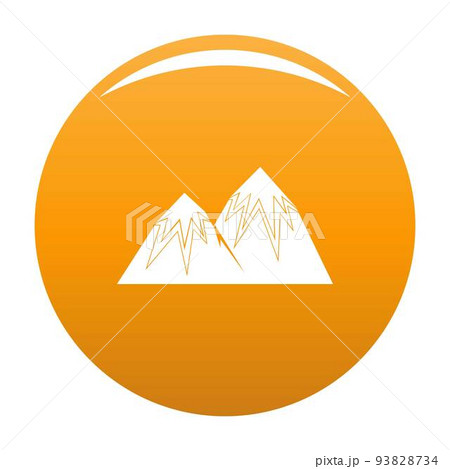 Snow peak icon vector orangeのイラスト素材 [93828734] - PIXTA