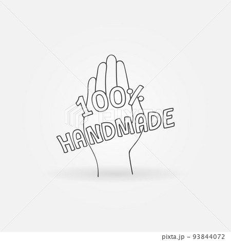 Handmade 100 percent vector concept modern icon...のイラスト素材 [93844072 ...