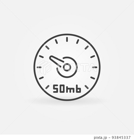 Speed Test vector linear icon. 50 Mb Internet...のイラスト素材 [93845337] - PIXTA
