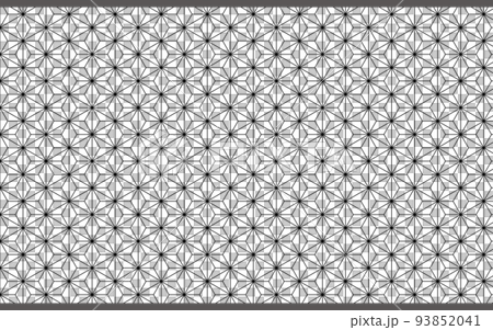 Japanese pattern hemp leaf pattern that can be... - Stock Illustration ...