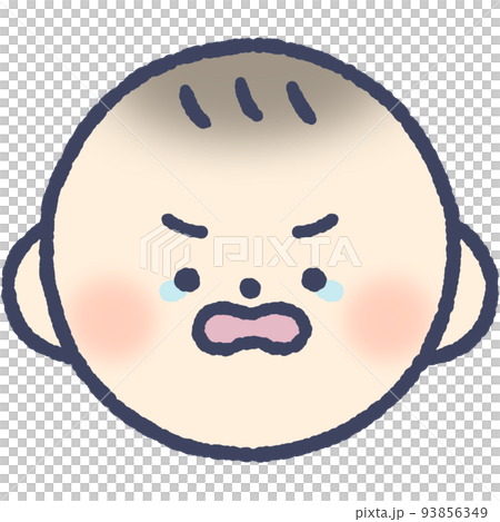 crying angry screaming baby face - Stock Illustration [93856349] - PIXTA