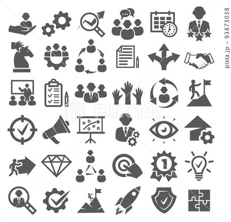 Vector set of management icons set. Contains...のイラスト素材 [93873038] - PIXTA