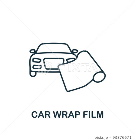 Car Wrap Film icon. Line simple line Car...のイラスト素材 [93876671] - PIXTA