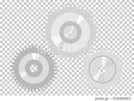 3 rotating gears silver - Stock Illustration [93890983] - PIXTA