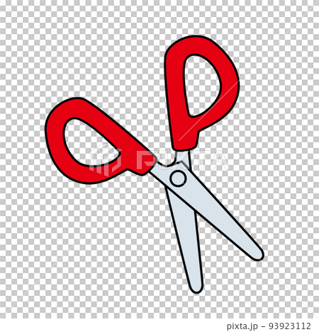 Illustration of simple and cute scissors white... - Stock Illustration ...