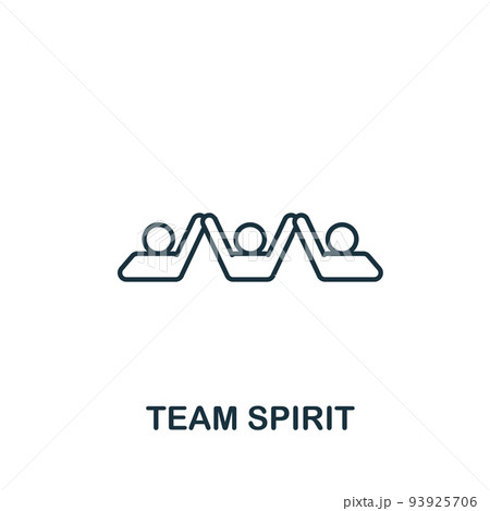 Team Spirit icon. Line simple icon for...のイラスト素材 [93925706] - PIXTA