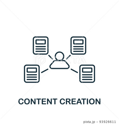 Content Creation icon. Line simple icon for...のイラスト素材 [93926611] - PIXTA