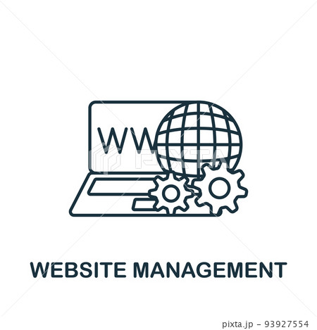 Website Management icon. Monochrome simple Web...のイラスト素材 [93927554] - PIXTA