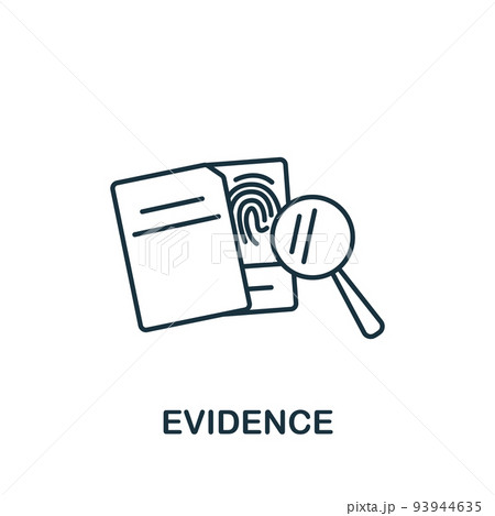 Evidence icon. Line simple line Crime icon for...のイラスト素材 [93944635] - PIXTA