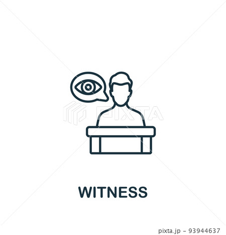 Witness icon. Line simple line Crime icon for...のイラスト素材 [93944637] - PIXTA