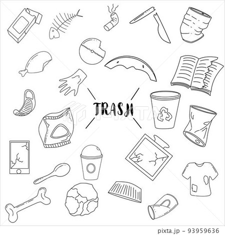 Illustrations of Trash Doodle Collection のイラスト素材 [93959636] - PIXTA