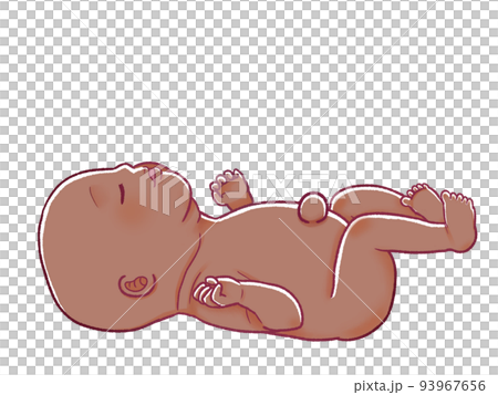 Illustration material of baby with umbilical... - Stock Illustration ...