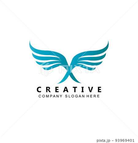 simple eagle wing logo vector symbolのイラスト素材 [93969401] - PIXTA