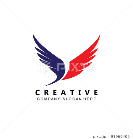 simple eagle wing logo vector symbolのイラスト素材 [93969409] - PIXTA