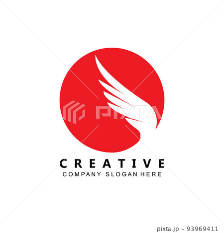 simple eagle wing logo vector symbolのイラスト素材 [93969411] - PIXTA