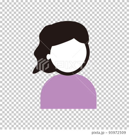 Anonymous woman icon illustration in flat design - Stock Illustration ...