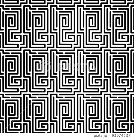 Stock simple linear pattern of black lines and...のイラスト素材 [93974537] - PIXTA