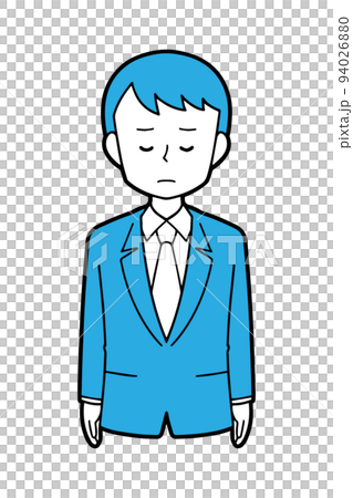 A simple person [a man in an apologetic suit] - Stock Illustration ...