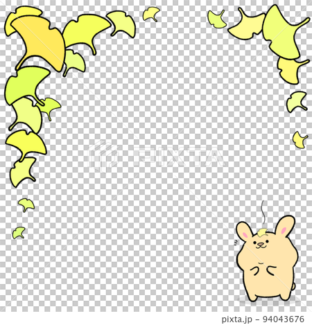 Yurukawa Rabbit and Ginkgo (1:1) ③ - Stock Illustration [94043676] - PIXTA