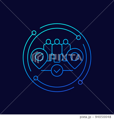 relocate personnel or team relocation line iconのイラスト素材 [94050048] - PIXTA