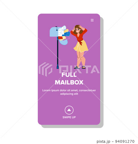 full mailbox vectorのイラスト素材 [94091270] - PIXTA