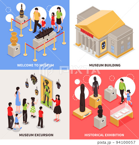 Museum Isometric Design Conceptのイラスト素材 [94100057] - PIXTA