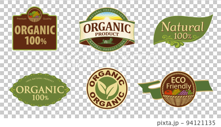 Emblem organic logo mark illustration set - Stock Illustration ...