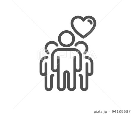 Friendship line icon. Friends group sign....のイラスト素材 [94139687] - PIXTA