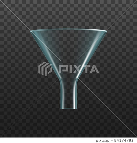 Glass funnel, isolated vector laboratory...のイラスト素材 [94174793] - PIXTA