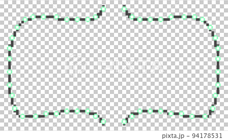 Dot picture illumination frame (green) - Stock Illustration [94178531 ...