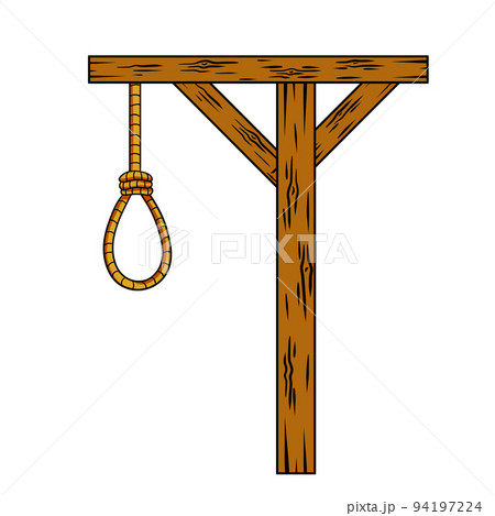 Gallows. Wooden structure for execution.のイラスト素材 [94197224] - PIXTA