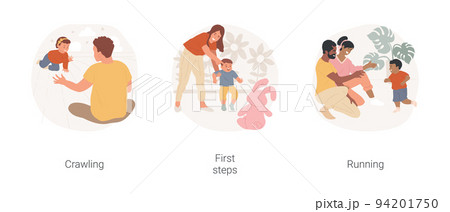 Kids physical development isolated cartoon...のイラスト素材 [94201750] - PIXTA