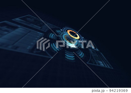 Digital image of illuminated volume knob interfaceのイラスト素材 [94219369 ...