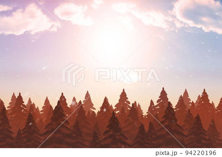 Fir tree forestのイラスト素材 [94220196] - PIXTA