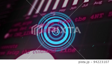Image of digital data processing and scan...のイラスト素材 [94223107] - PIXTA