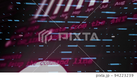 Image of digital data processing over clack...のイラスト素材 [94223239] - PIXTA