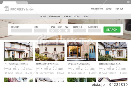 Composite image of property web siteのイラスト素材 [94225359] - PIXTA