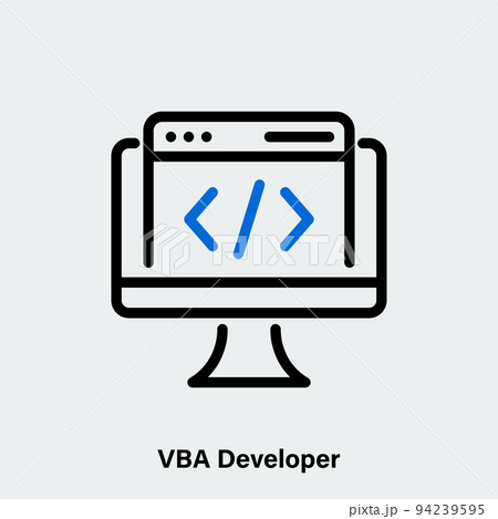 VBA Developer linear vector icon. Isolated...のイラスト素材 [94239595] - PIXTA