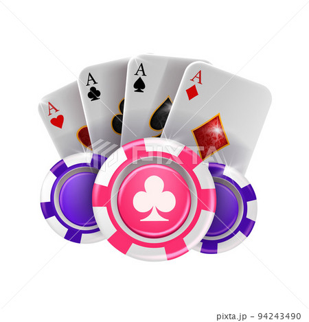 Casino poker 3D vector icon Vegas tournament. Stock Illustration 94243490 PIXTA
