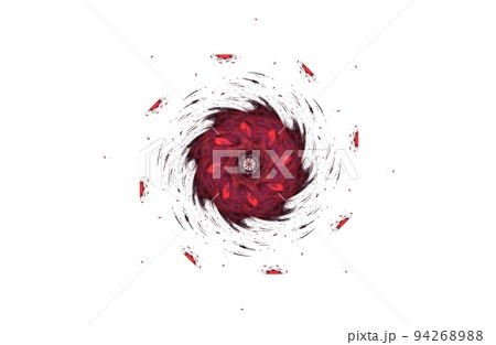 abstract aggressive fractal red black symmetric...のイラスト素材 [94268988 ...