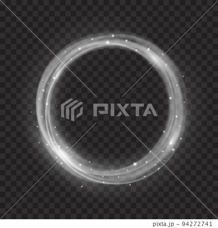 Gray glowing fire rings with glittersのイラスト素材 [94272741] - PIXTA