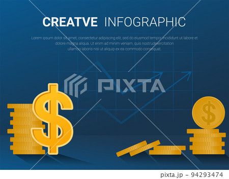 American Dollar infographic template, Ready...のイラスト素材 [94293474] - PIXTA